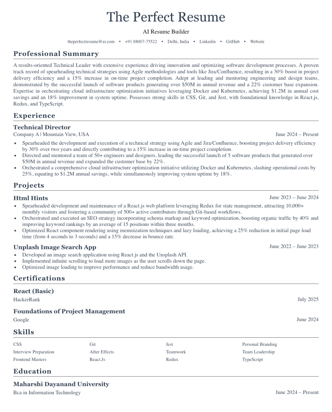 The Perfect Resume - Perfect Resume, Perfect Opportunities